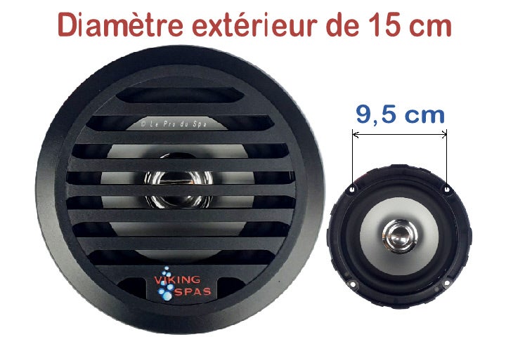 94122 [59-4B] Haut-parleur noir 5-1/4" Viking Spas /Destiny River ...